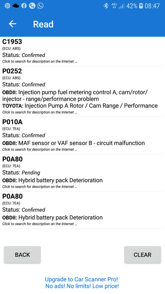 DTC P0252 WITH MIL, ENGINE CX LIGHT AND ND BREAK LIGHT | PriusChat